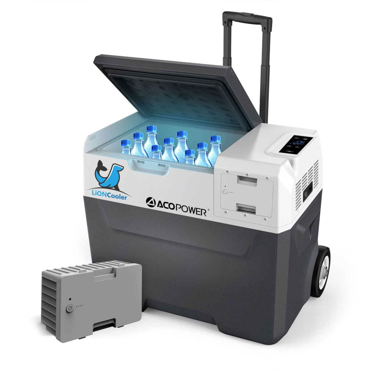 ACOPOWER LiONCooler X40A Combo, Solar Fridge (42 Quart) & Extra Batter ...